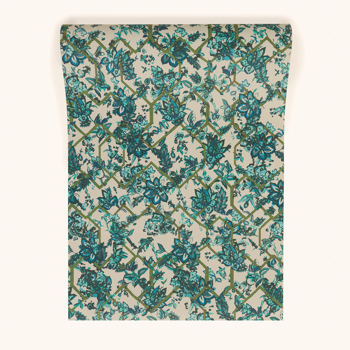 Creeping Trellis - Electric Moss (Wallpaper - 10m Roll) – Parker & Jules
